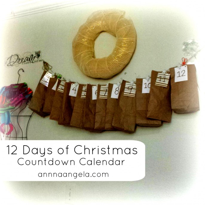 12 Days of Christmas Countdown Calendar - Anna Angela